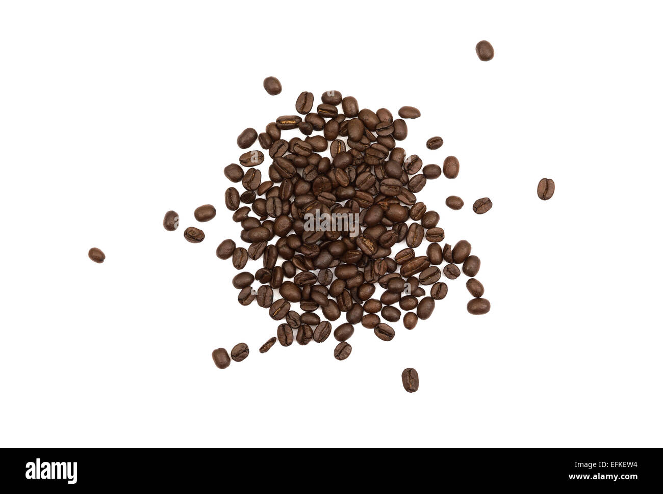 Pile of loose Coffee Beans isolated on white Stock Photo - Alamy