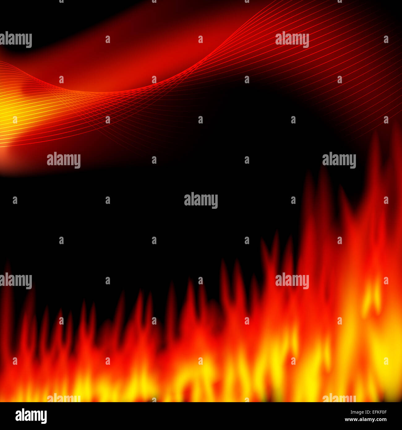 An image of a fiery flame sun on a black background Stock Photo - Alamy