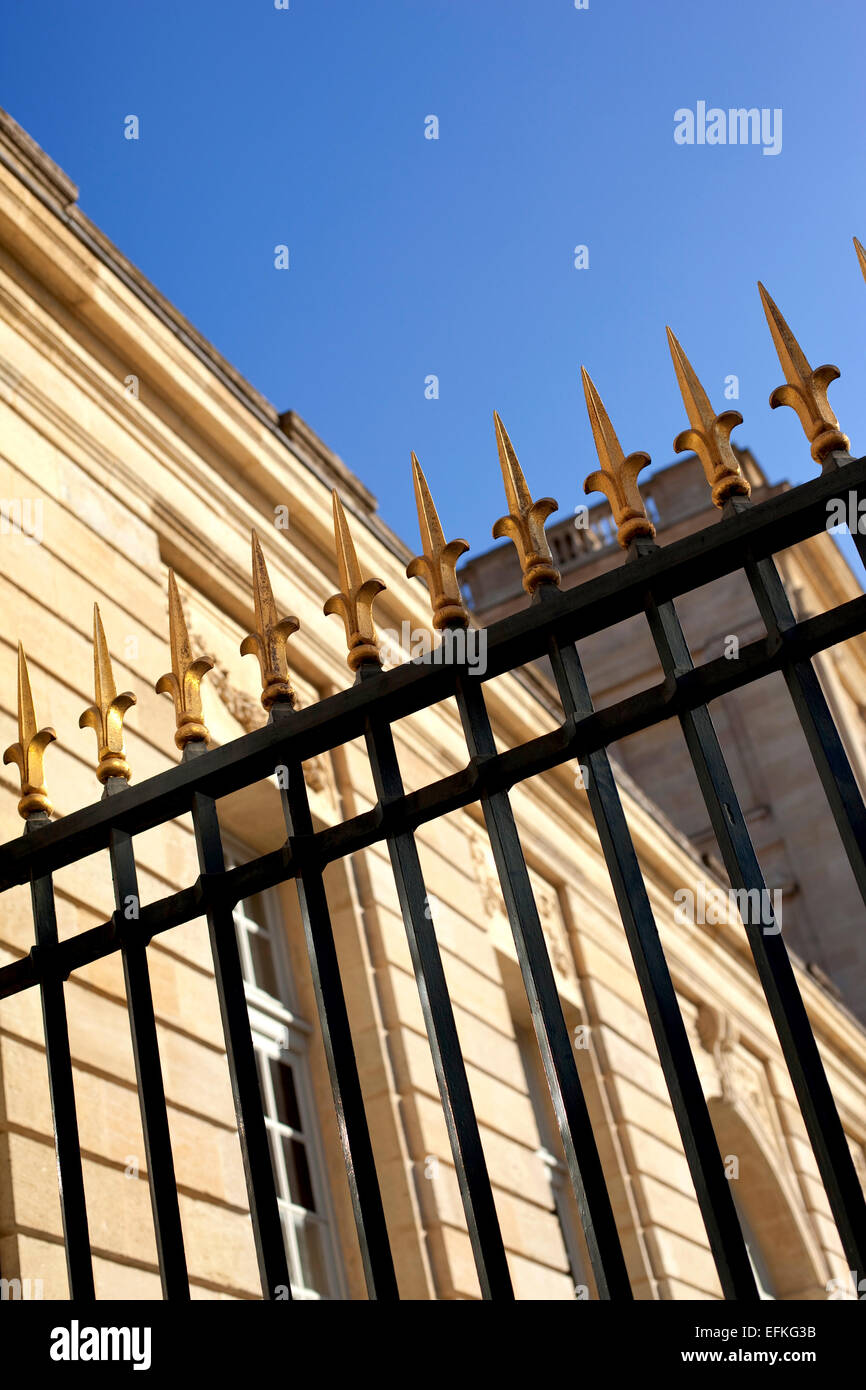 Wrought iron gate of a classic French building Stock Photo - Alamy