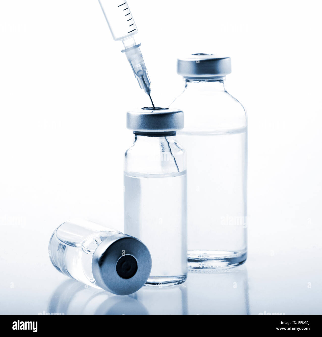 Glass Medicine Vials and hualuronic collagen and flu syringe. Tinted ...