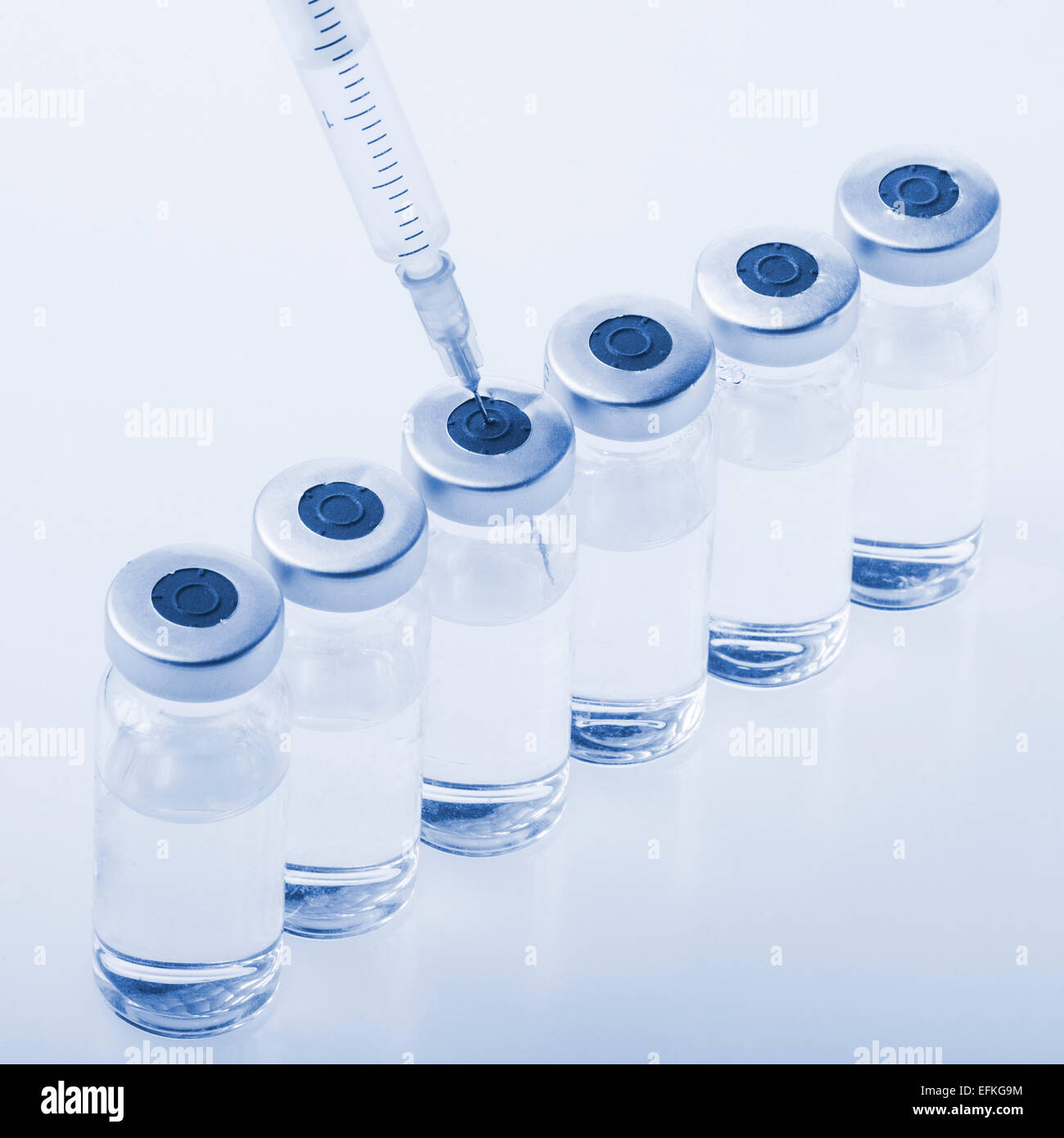 Glass Medicine Vials and hualuronic collagen and flu syringe. Tinted ...