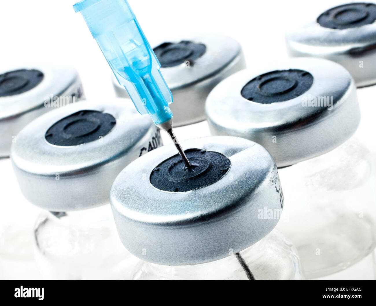 Glass Medicine Vials and hualuronic collagen and flu syringe Stock ...