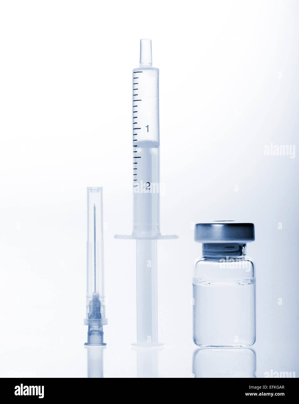 Glass Medicine Vials and hualuronic collagen and flu syringe. Tinted ...