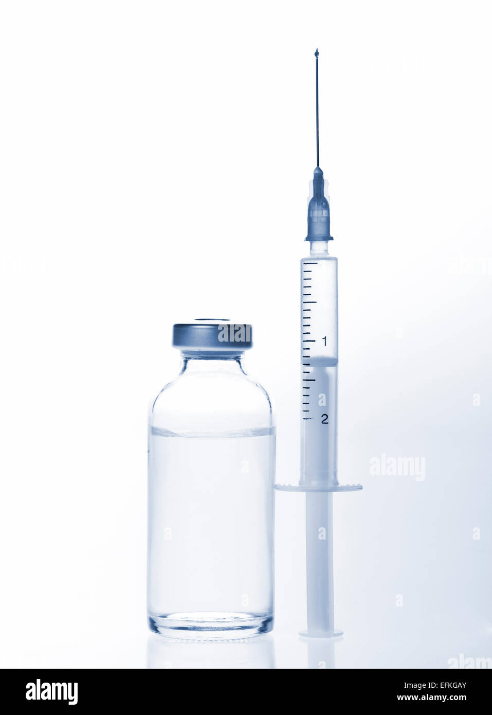 Glass Medicine Vials and hualuronic collagen and flu syringe. Tinted ...