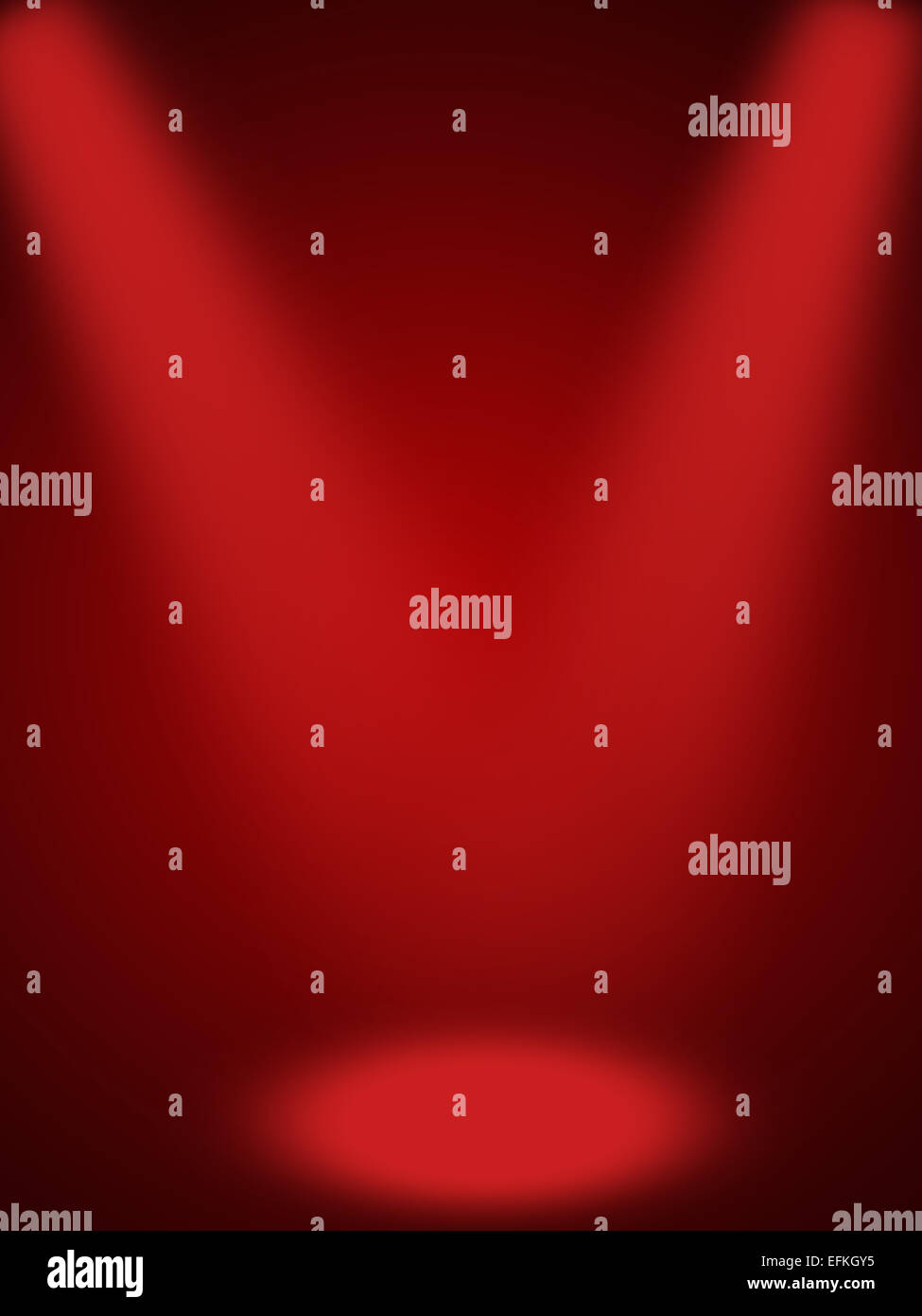 Entertainment background with two red spotlights shining down Stock ...