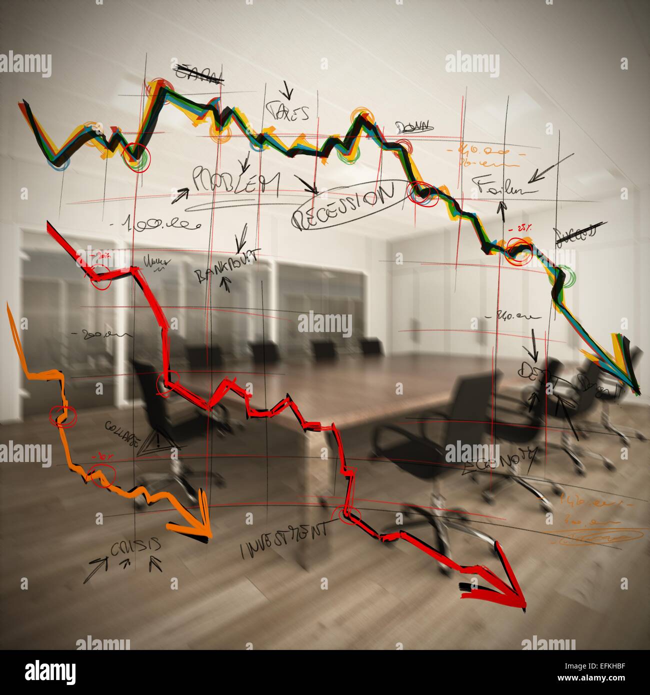 Collapse and decrease Stock Photo - Alamy