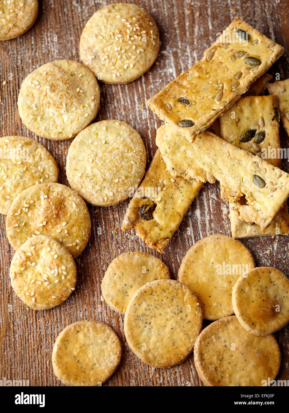 Variety of crackers Stock Photo - Alamy