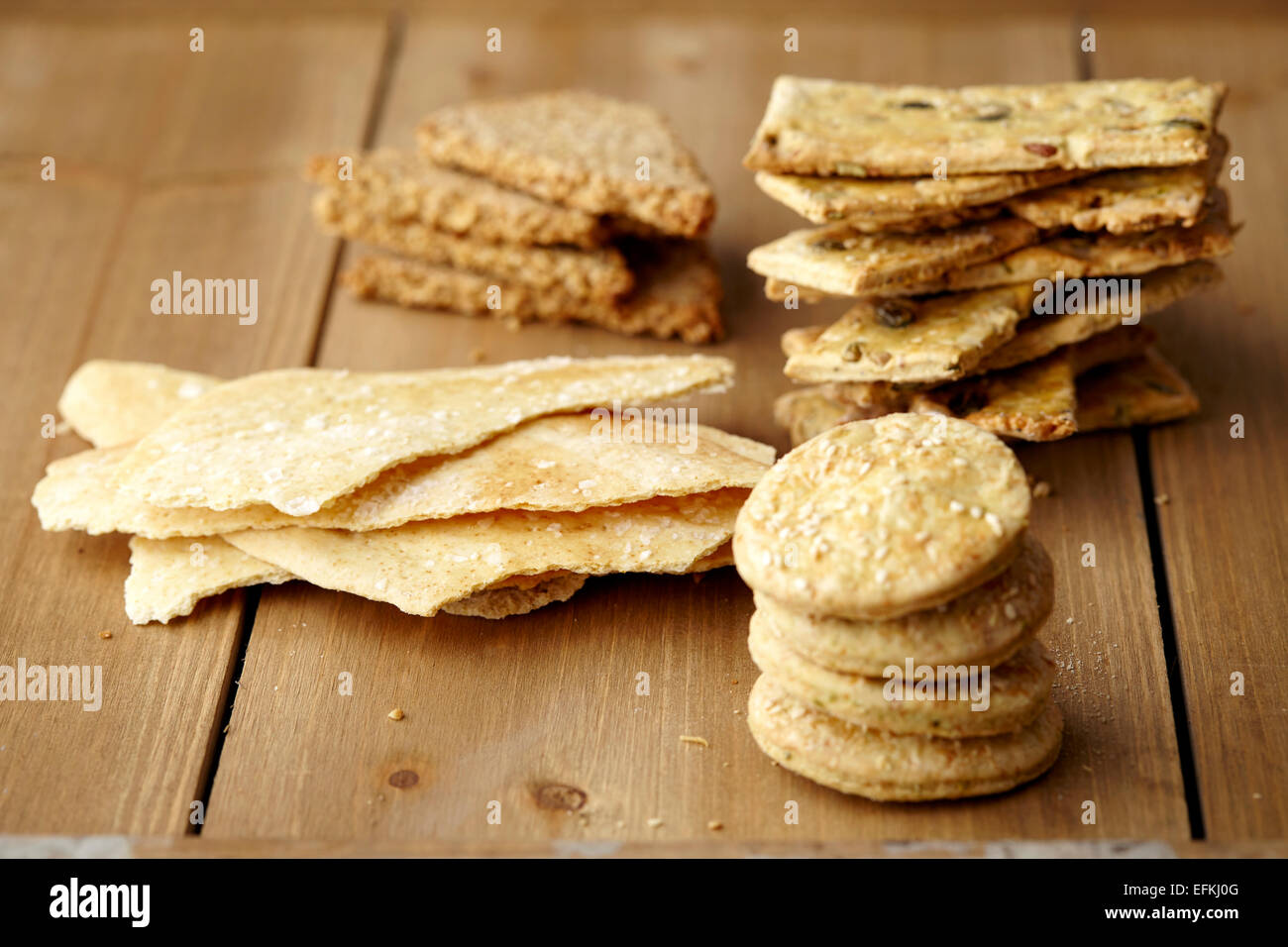 Variety of crackers Stock Photo - Alamy