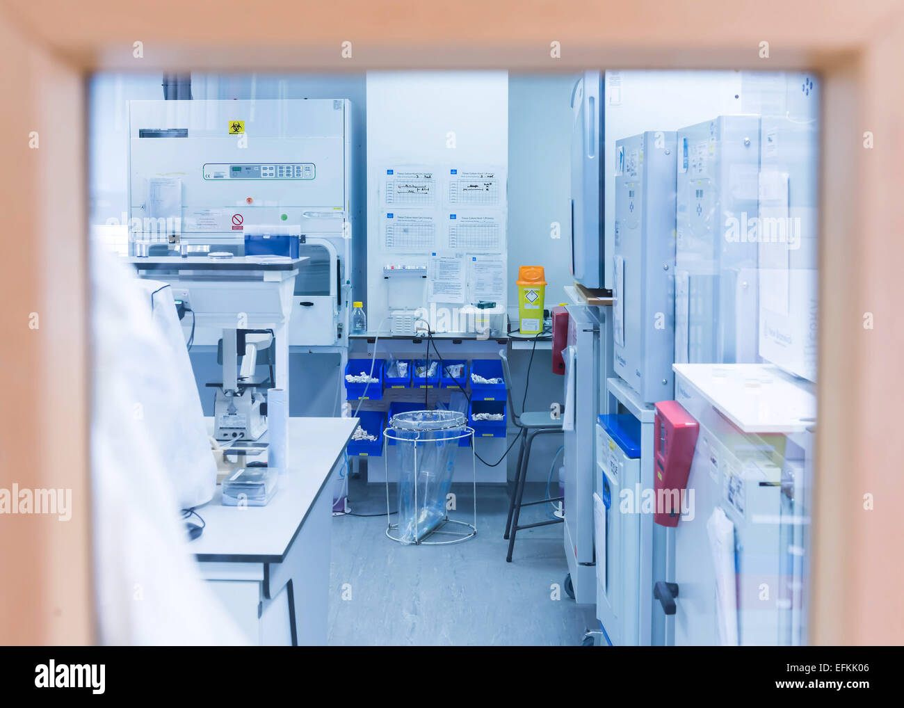 Cancer research laboratory through window Stock Photo - Alamy