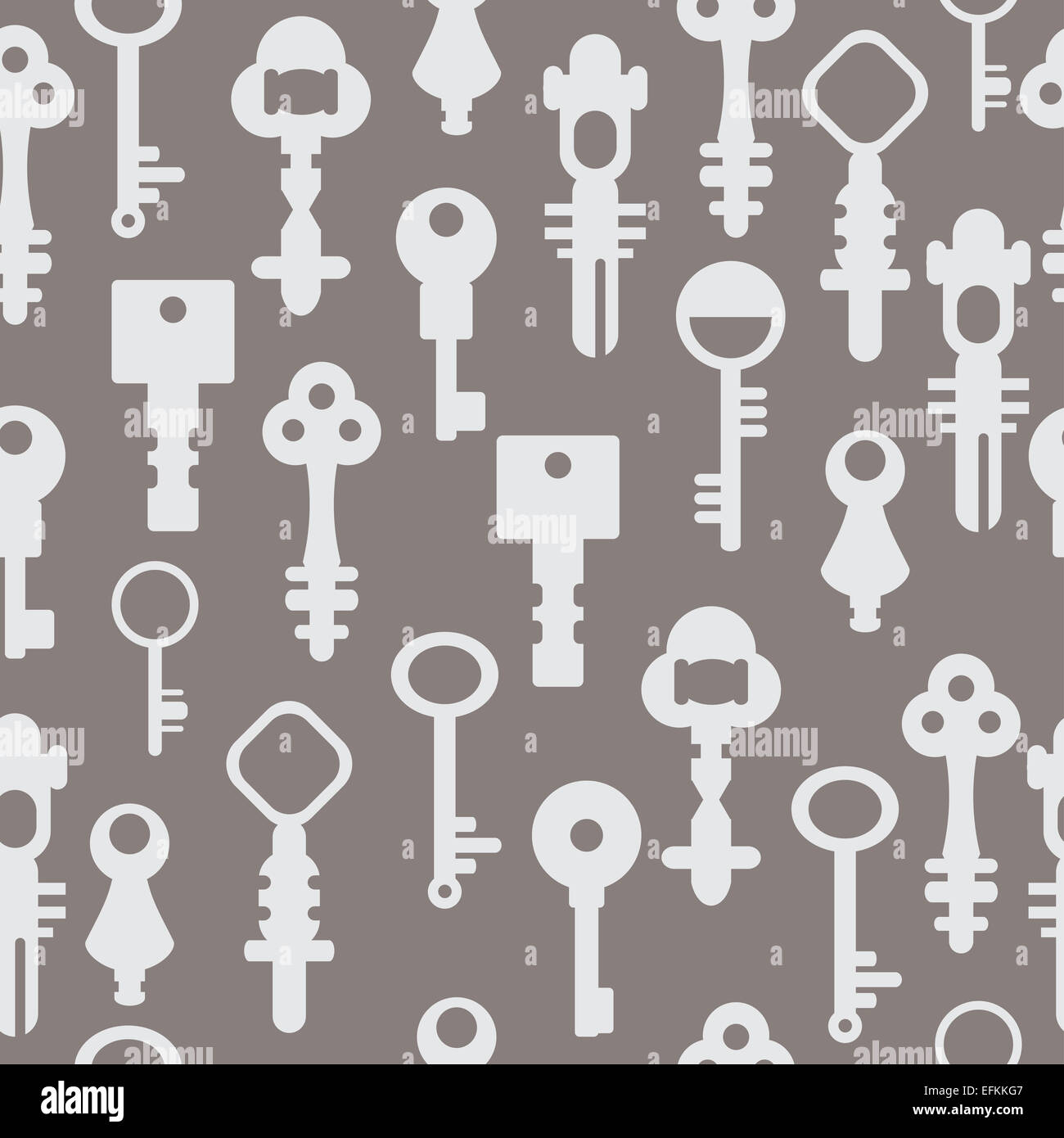 Seamless pattern retro keys silhouette illustration Stock Photo - Alamy