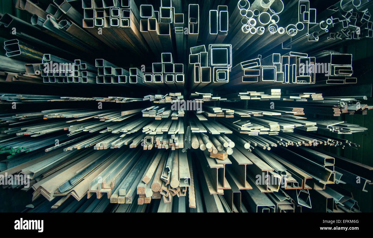 Variety of iron bars Stock Photo - Alamy