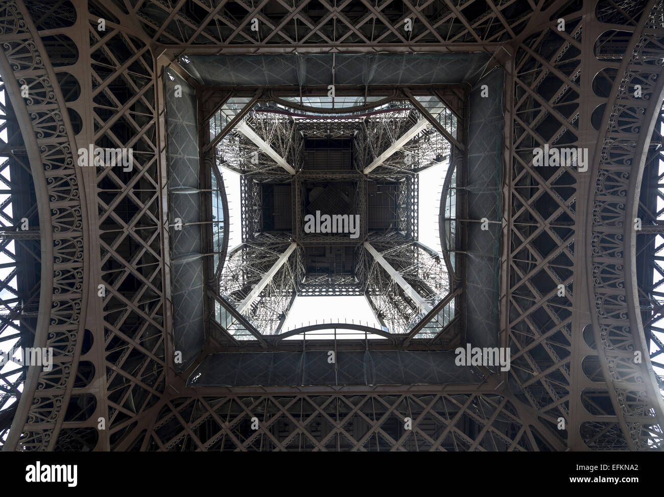 View below Eiffel Tower, Paris, France Stock Photo - Alamy