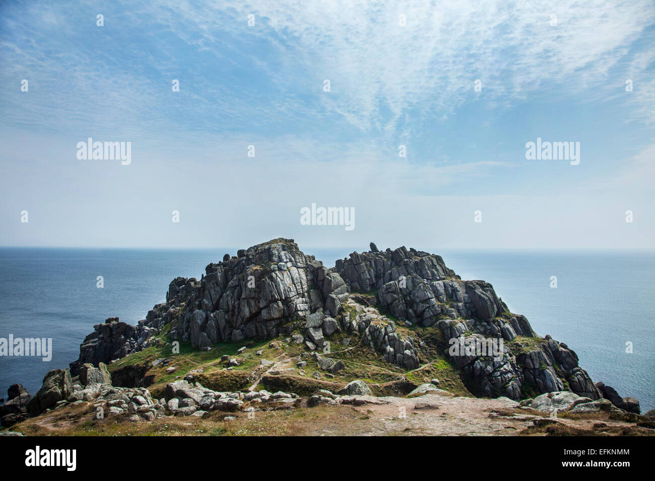 View of Logan Rock, Cornwall, UK Stock Photo - Alamy