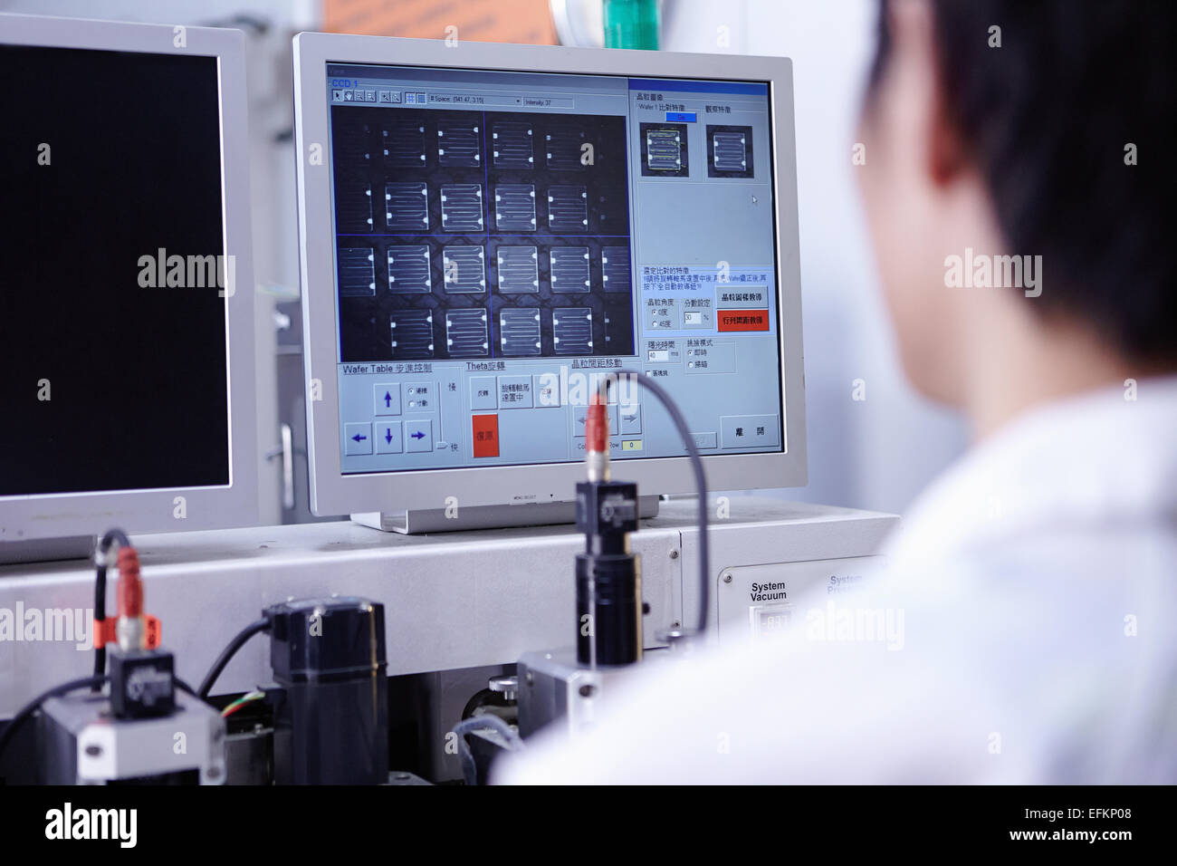 Technician working in LED factory Stock Photo - Alamy
