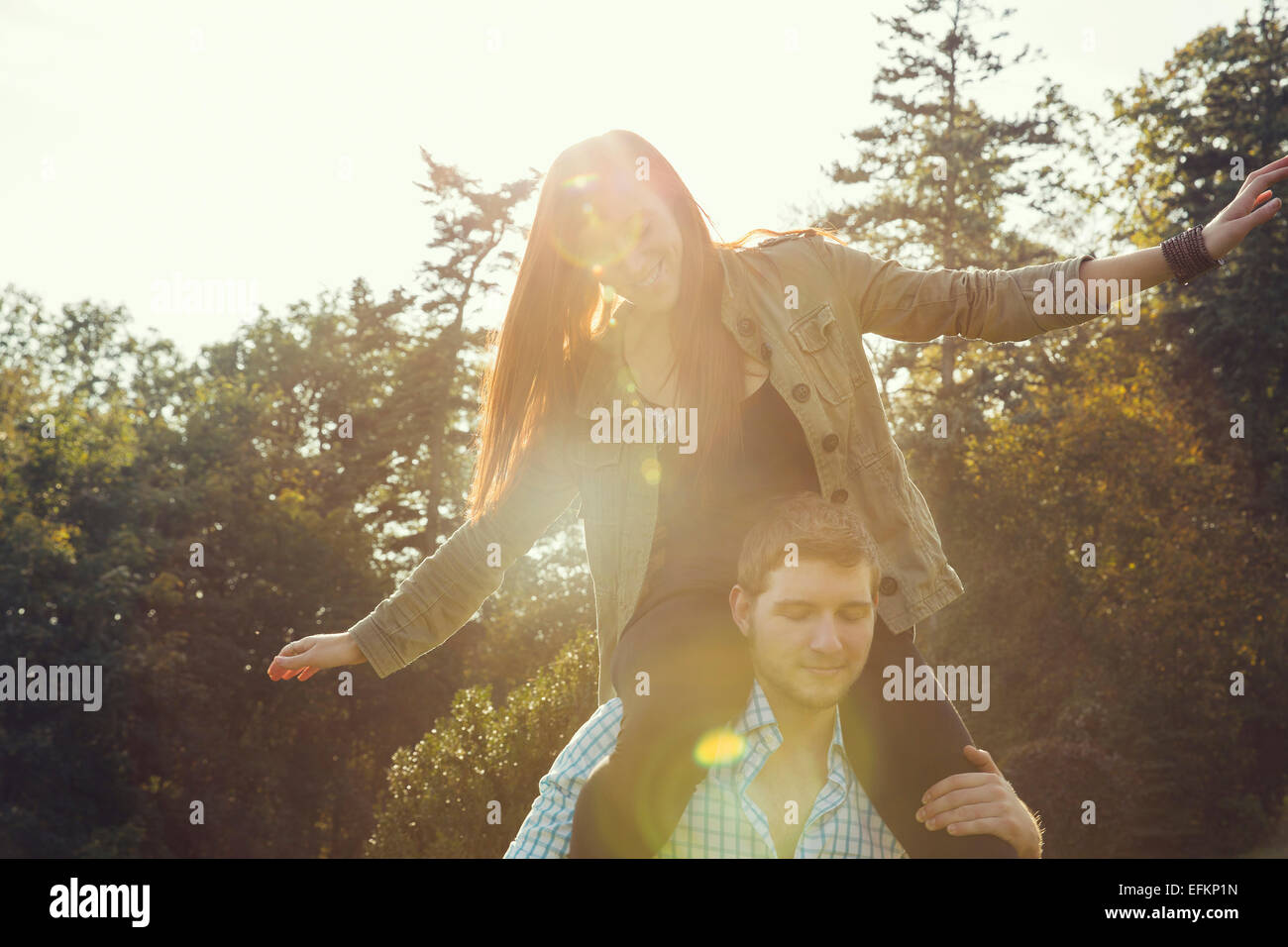 Shoulders carry girlfriend hi-res stock photography and images - Alamy