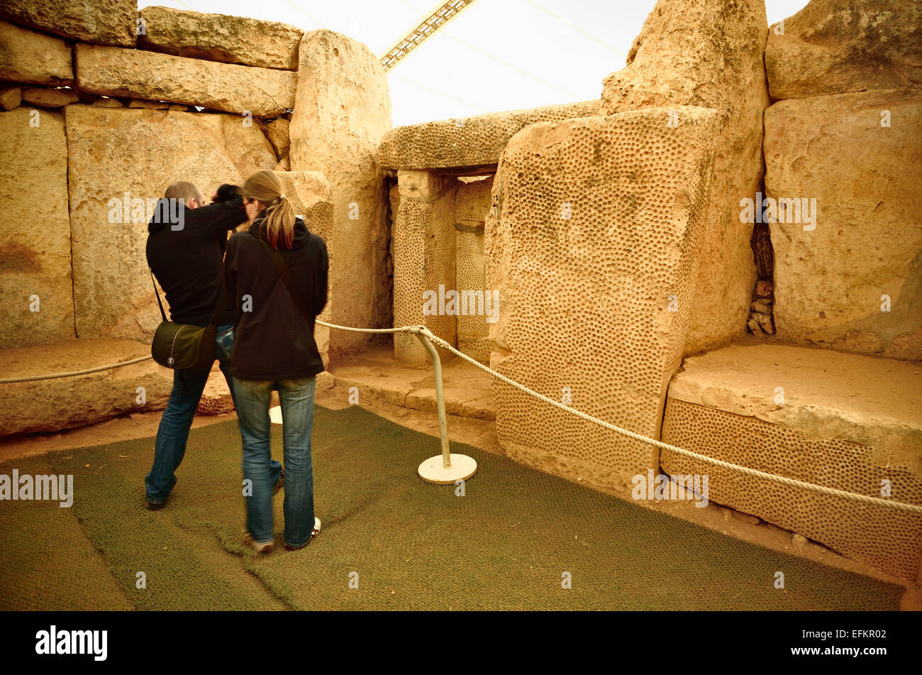 Mnajdra, megalithic temple complex Stock Photo - Alamy