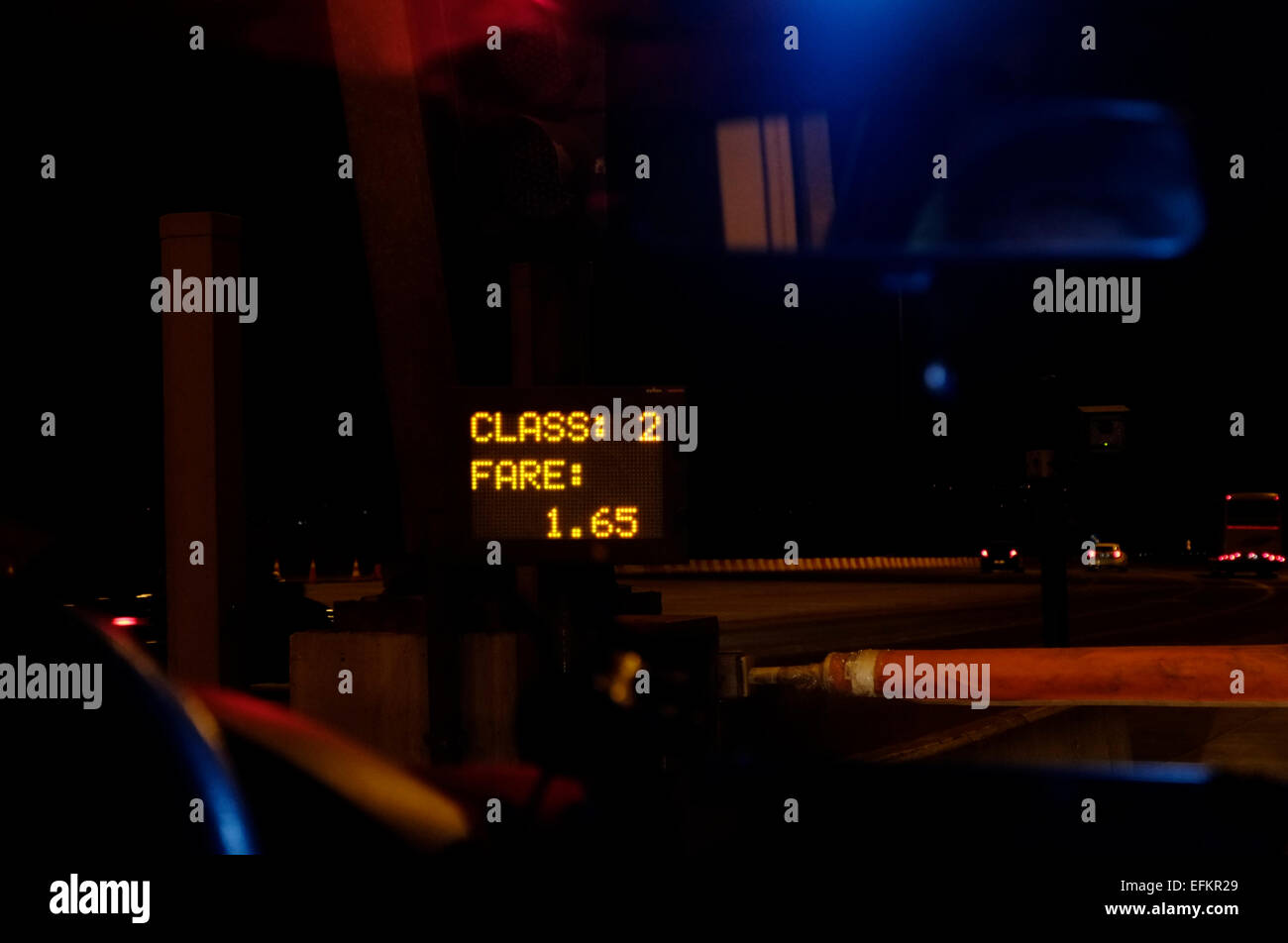 Toll road sign near Athens Greece Stock Photo - Alamy