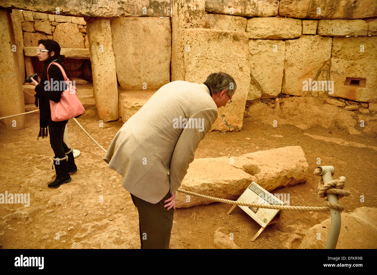 Mnajdra, megalithic temple complex Stock Photo - Alamy