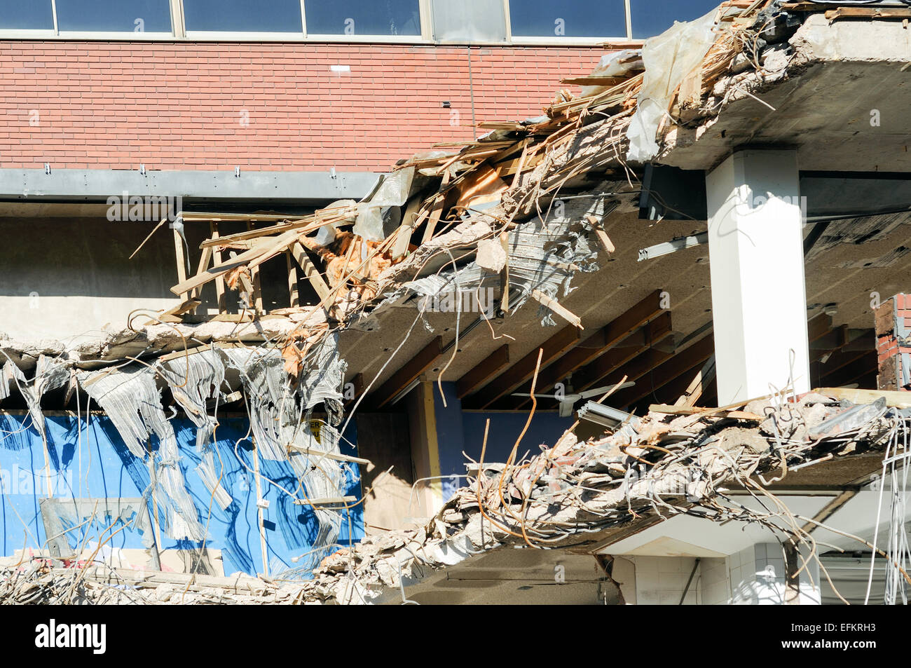 Demolition Leicester Indoor Market 2015 Stock Photo - Alamy