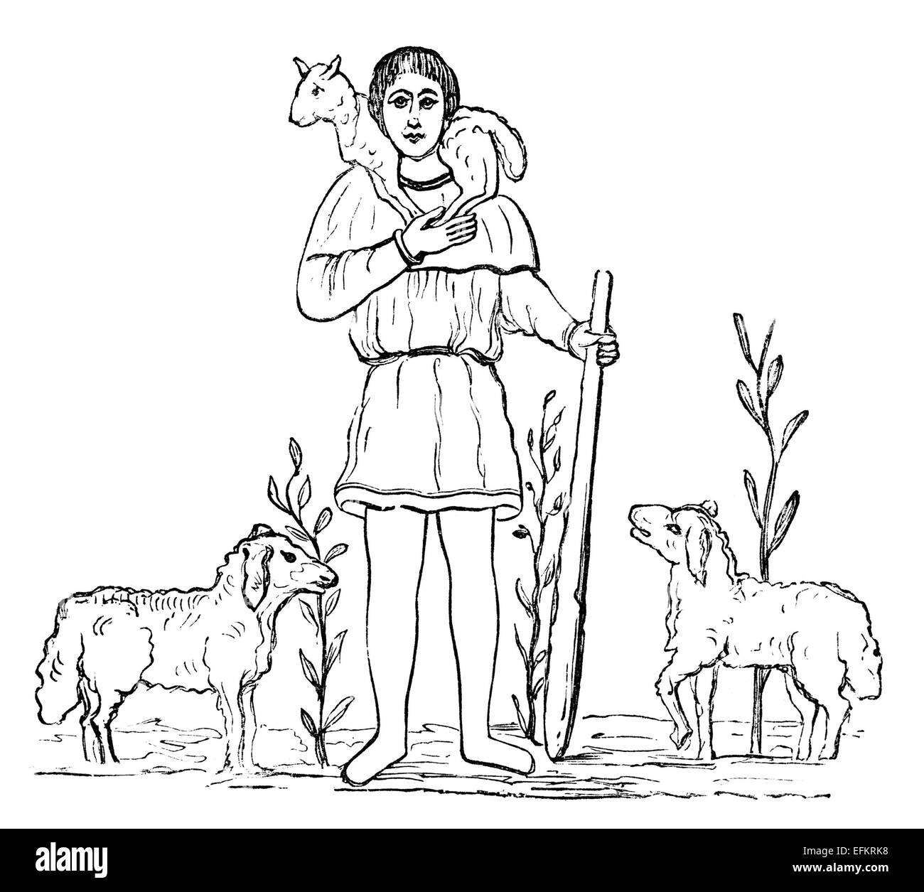 Medieval shepherd Cut Out Stock Images & Pictures - Alamy