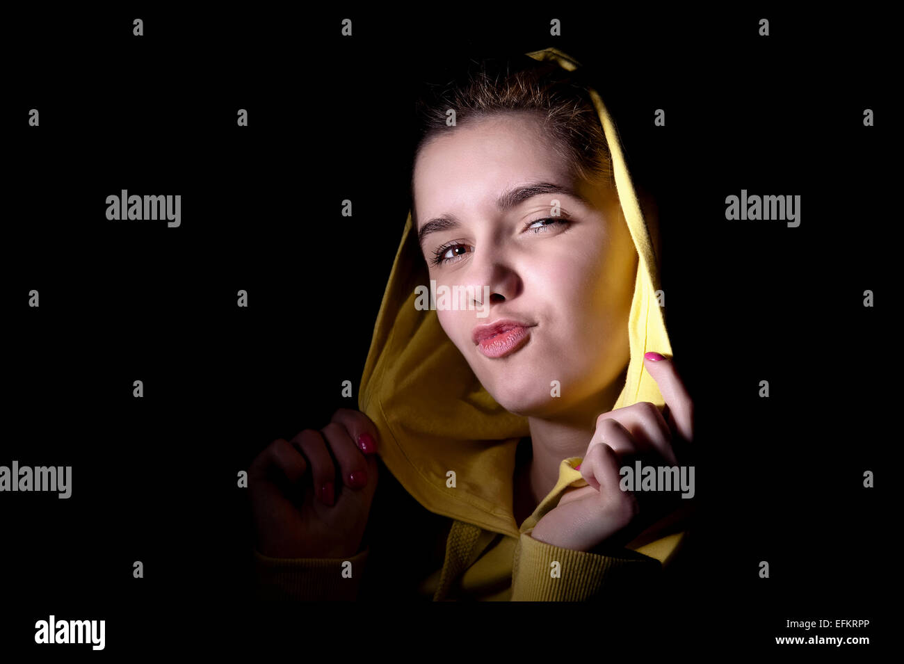 teenage girl posing for camera model release available for certain uses ...