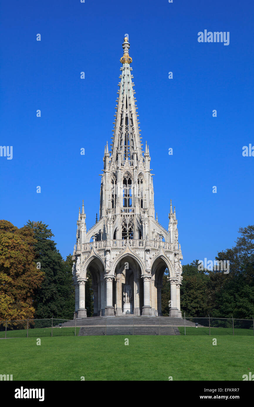 Neo-Gothic monument to the Dynasty with statue of King Leopold I in ...