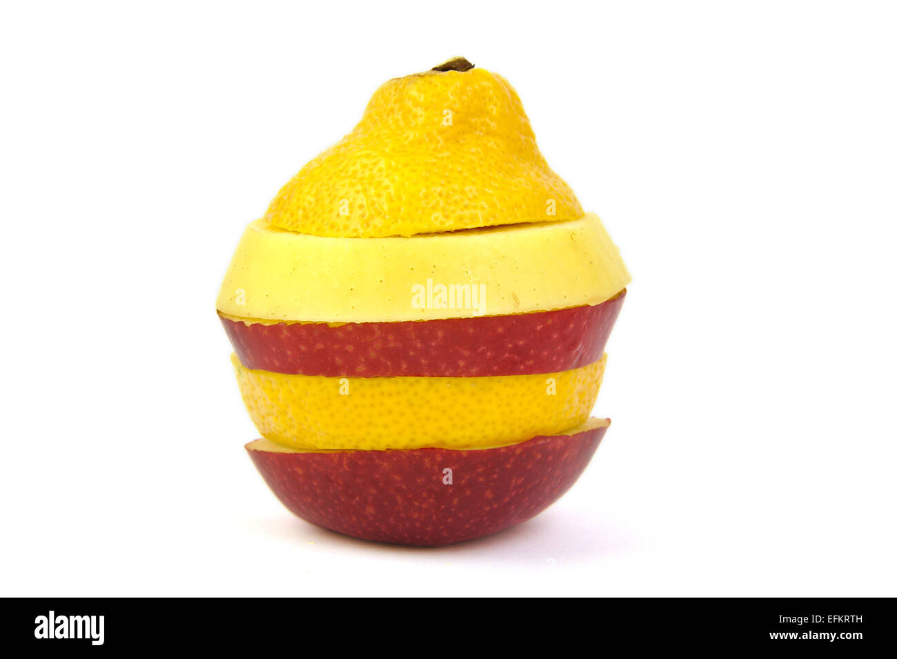 Multi colored fruit on white background Stock Photo - Alamy