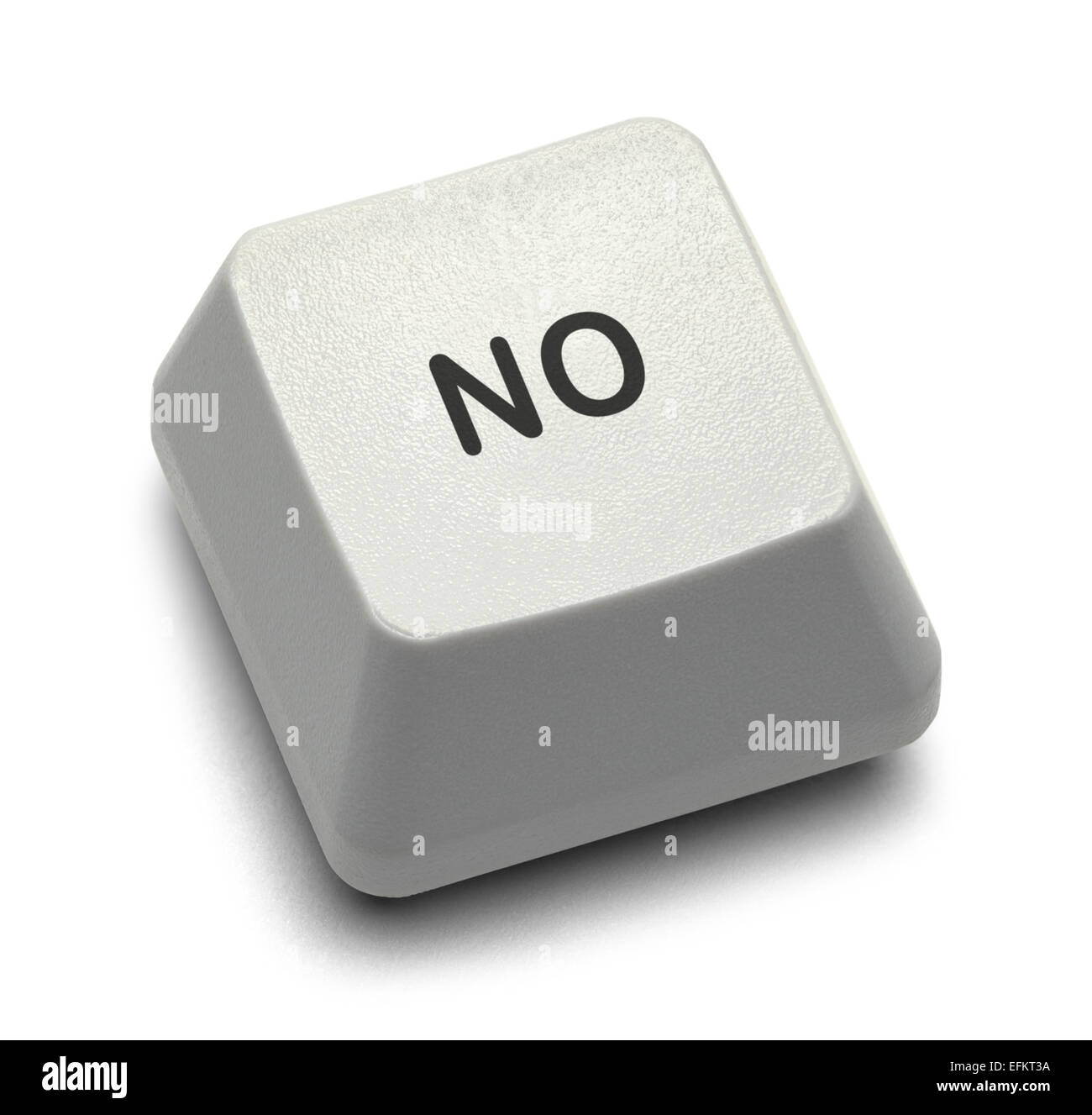 Computer Key No Button Isolated on White Background Stock Photo - Alamy