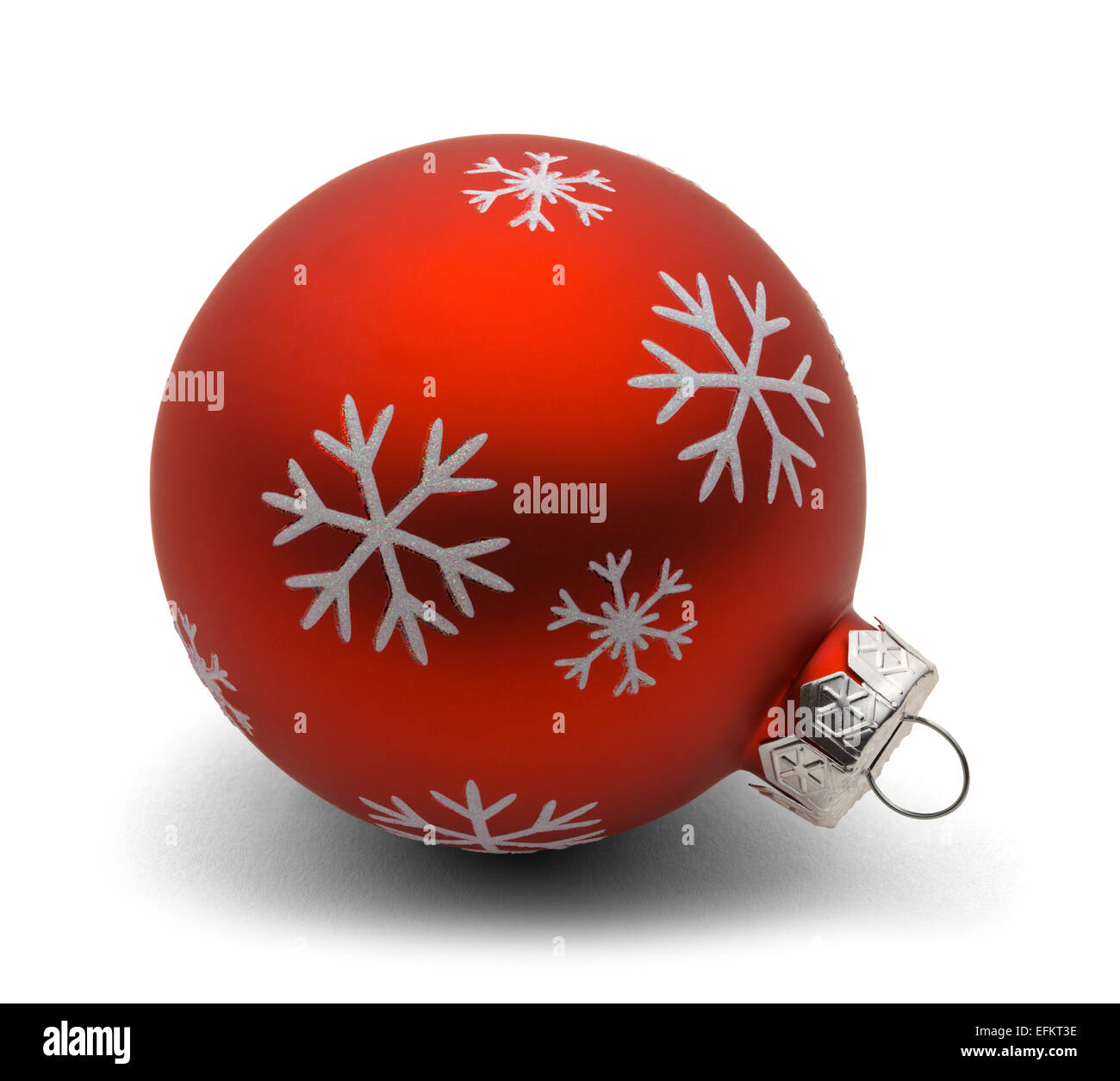 Snowflakes on red background Cut Out Stock Images & Pictures - Alamy