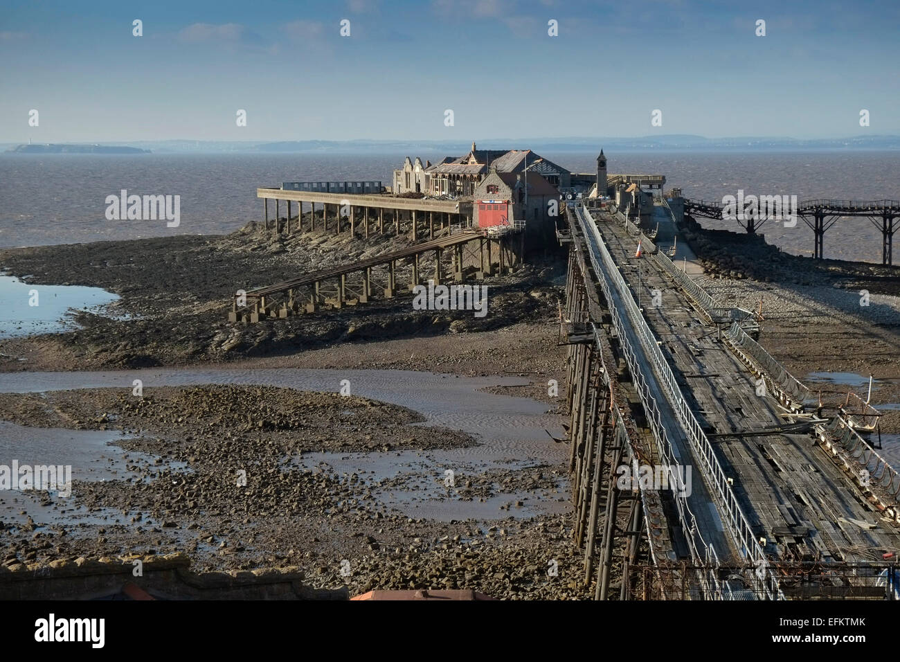 Birnbeck Pier, Weston-super-Mare, Somerset, UK, a unique pier joining ...