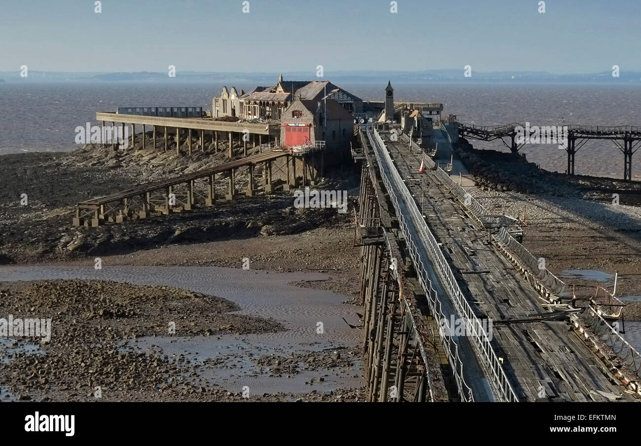 Birnbeck Pier, Weston-super-Mare, Somerset, UK, a unique pier joining ...