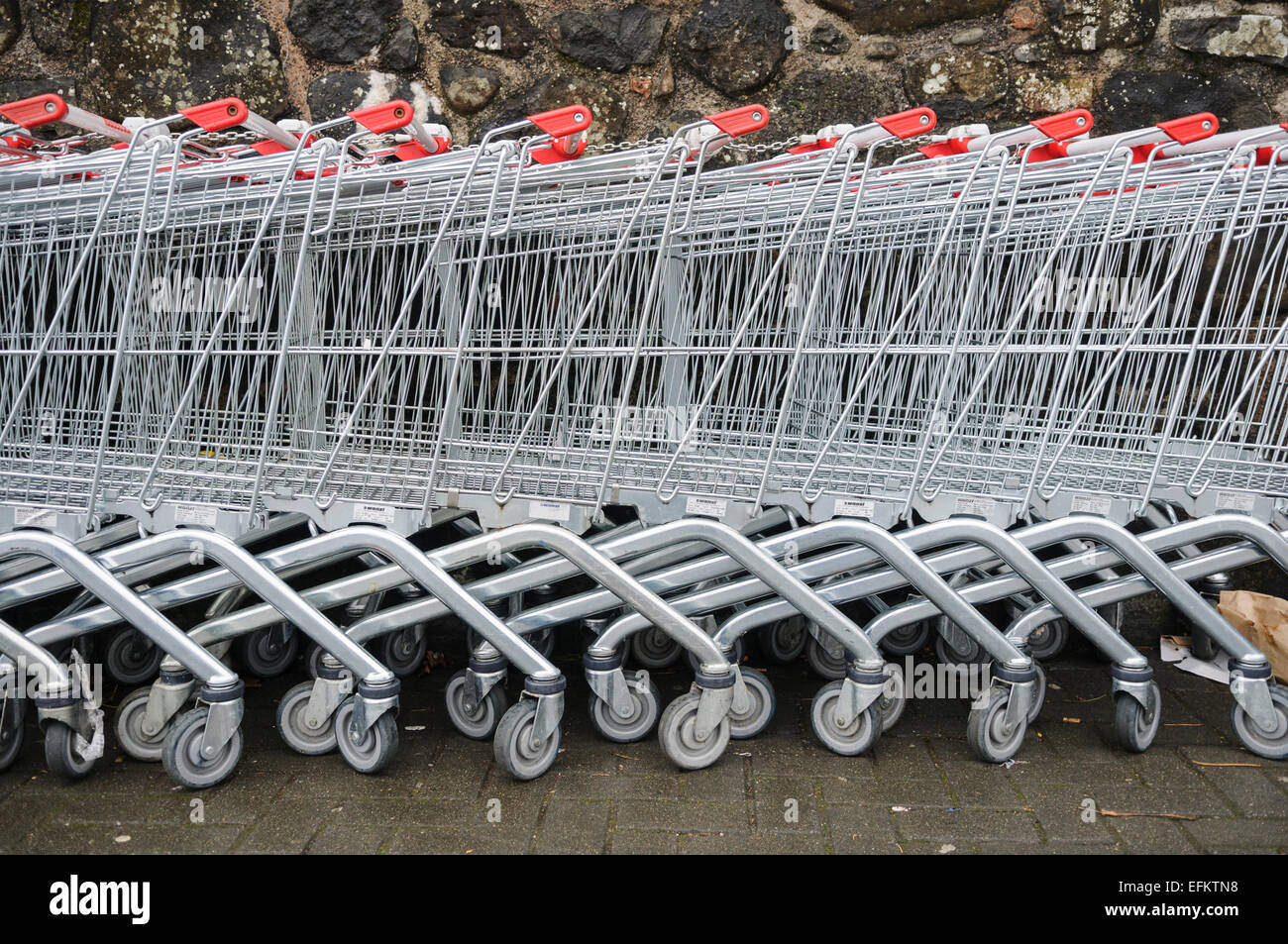 Tesco shopping trolley trolleys hi-res stock photography and images - Alamy