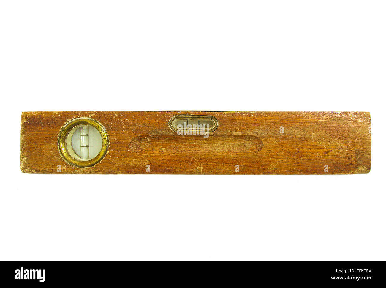 Old vintage wooden water level isolated on white background Stock Photo ...