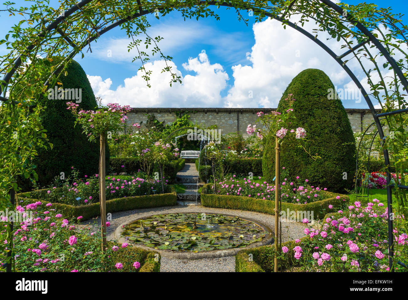 The garden at Castle Wildegg in Switzerland Stock Photo - Alamy