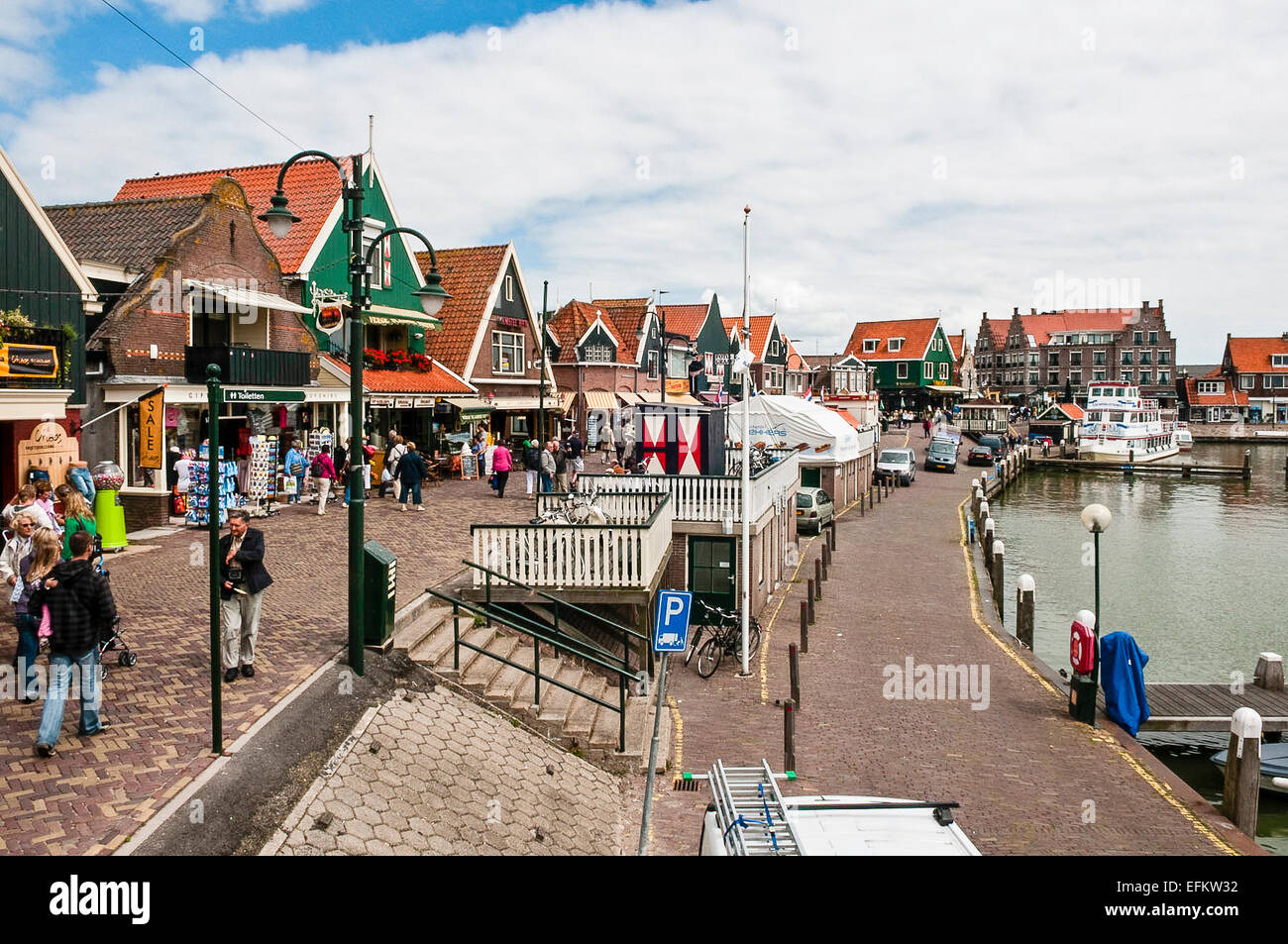 Shops at the harbour in Marken, Netherlands Stock Photo - Alamy