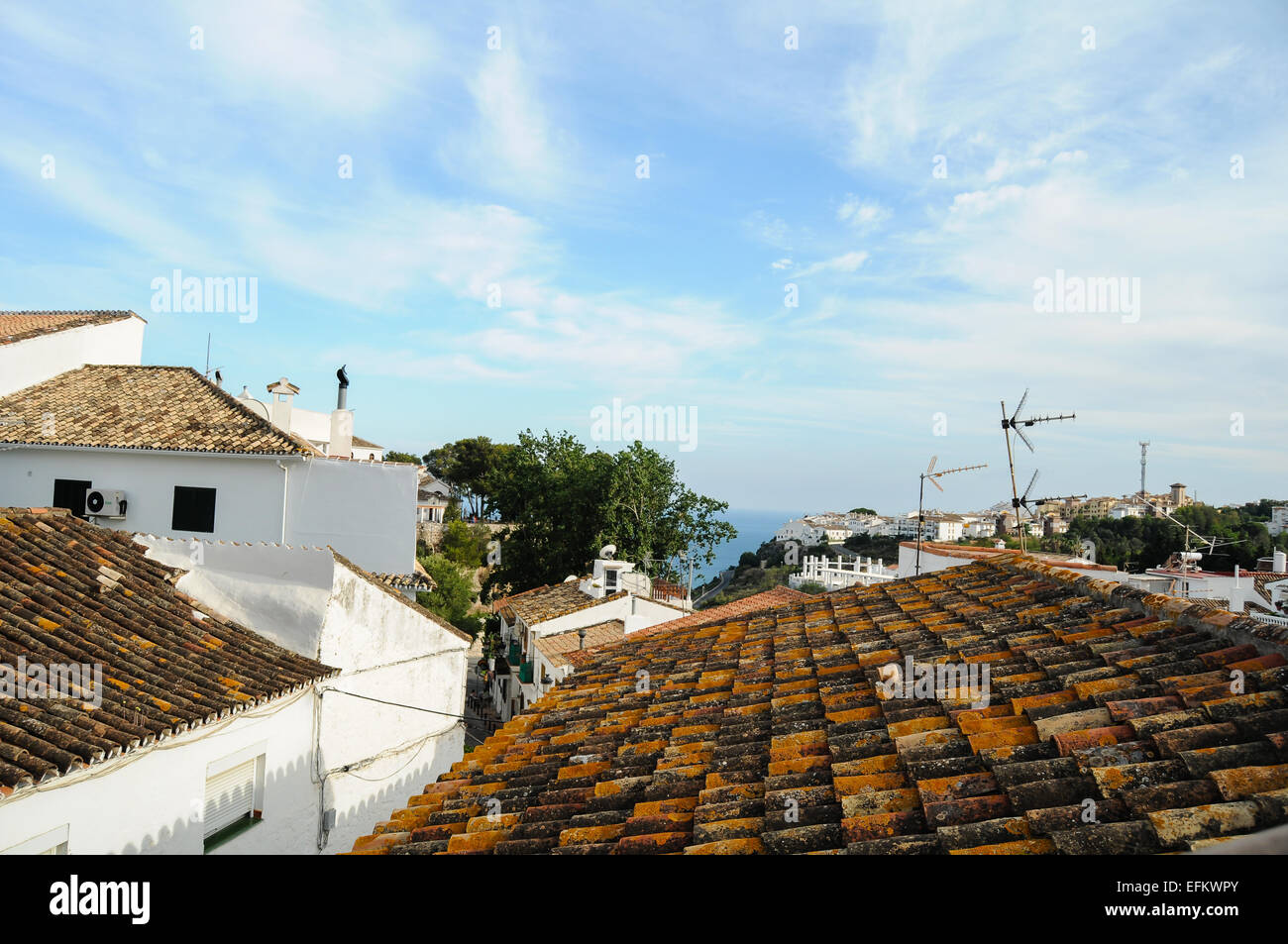 Rooftops of Benalmadena, Andalucia, Spain Stock Photo - Alamy