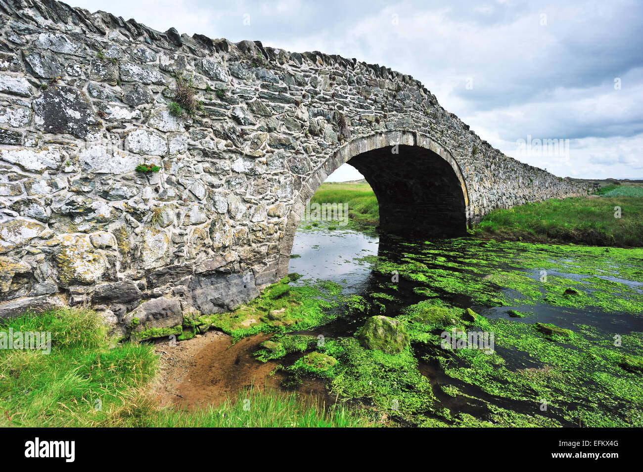 Aberffraw Bridge built of stone in 1731, Aberffraw, Anglesey / Wales ...