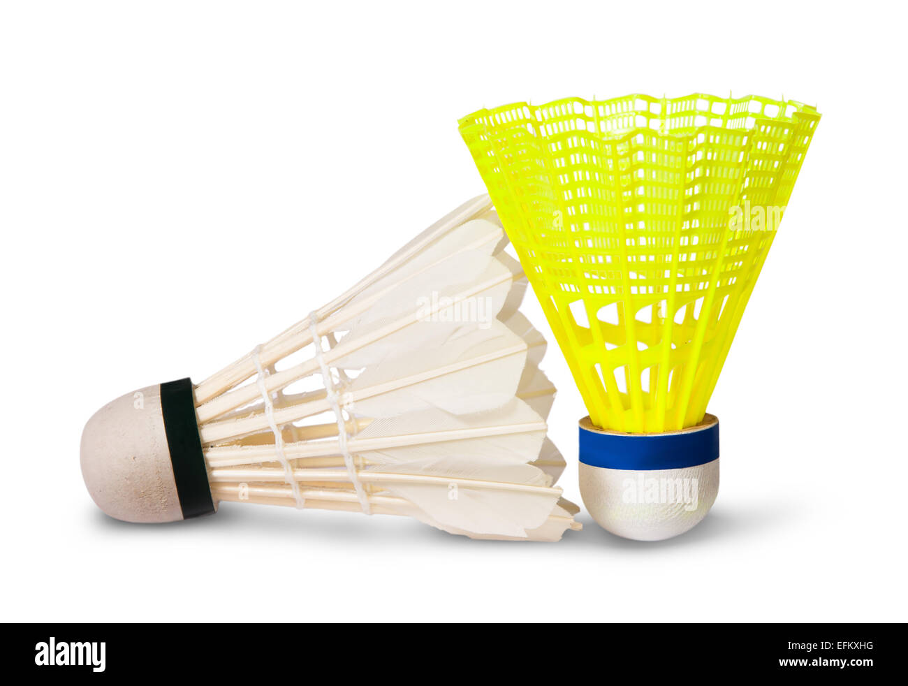 Two badminton shuttlecock isolated on white background Stock Photo - Alamy