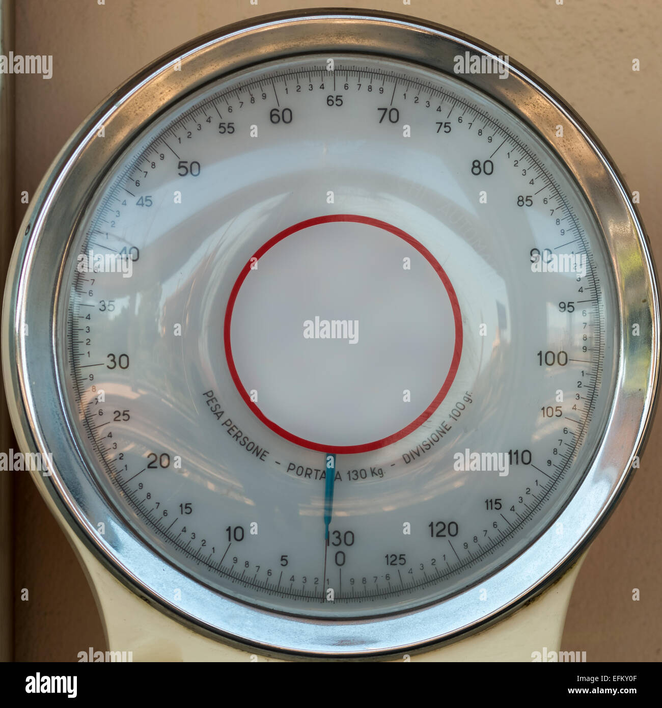 Coin operated weighing scale at train station Stock Photo - Alamy