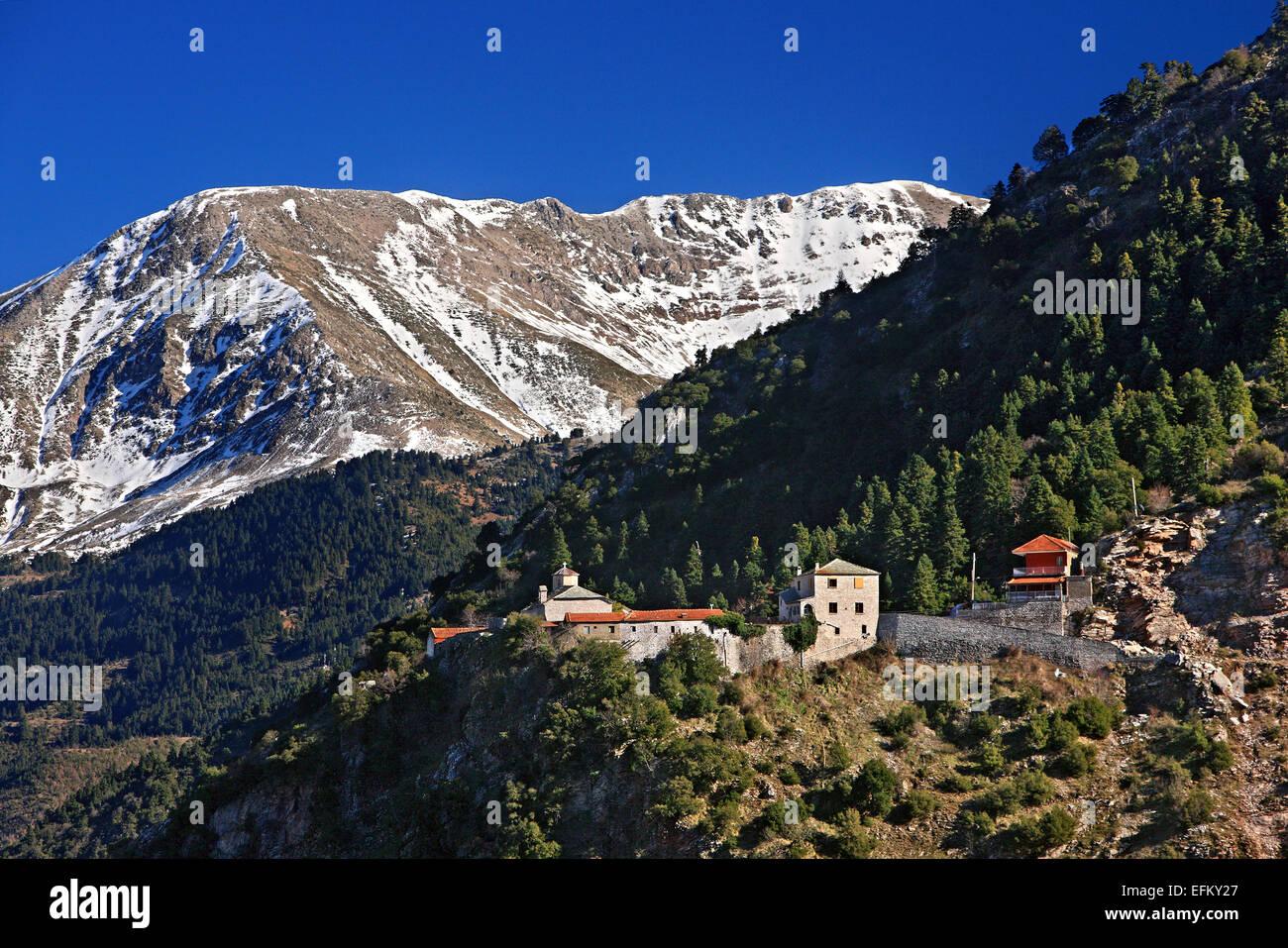 The secluded Spilia monastery (probably early 17th century), East ...