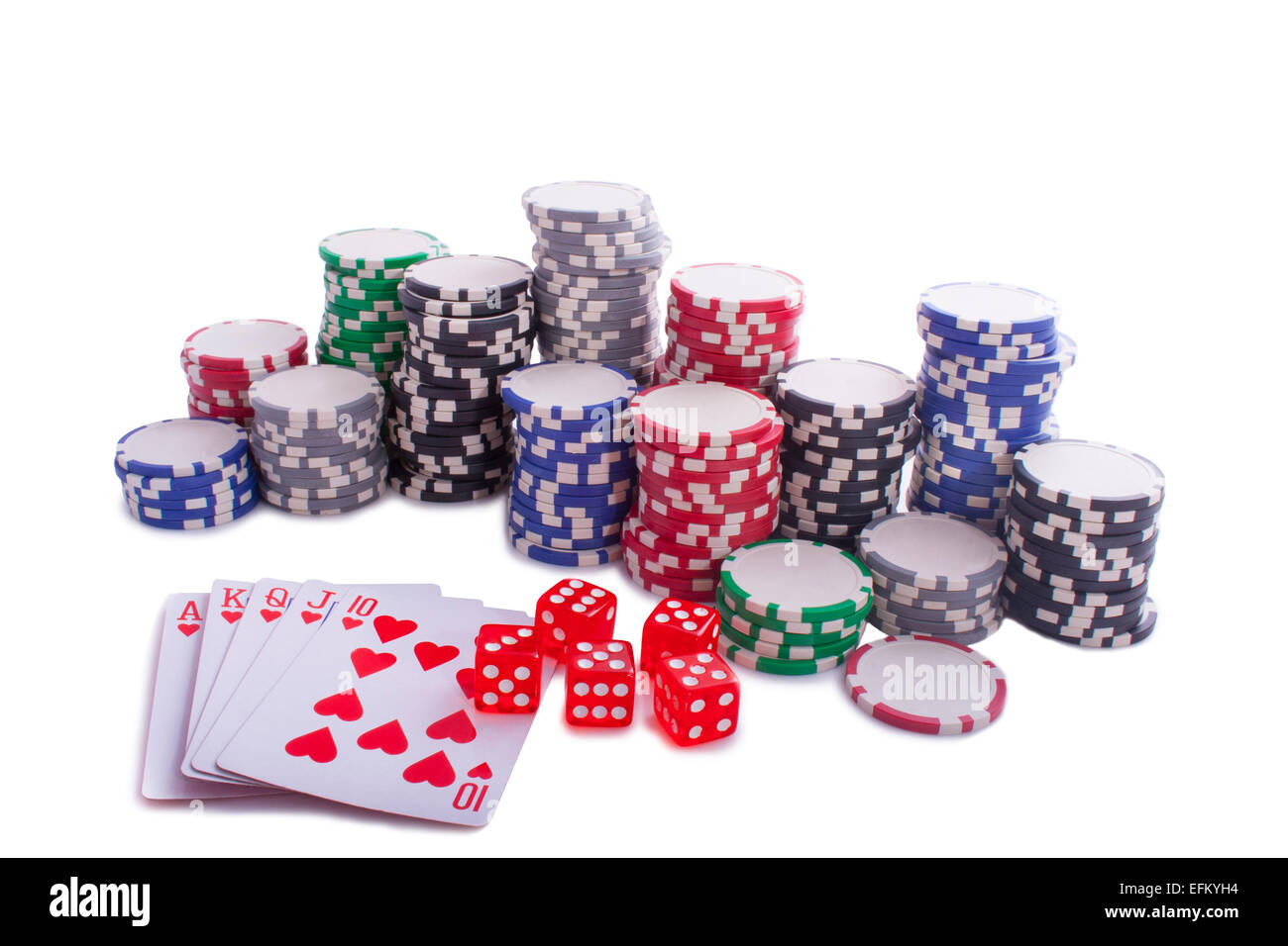 Poker Chips And Cards And Dice