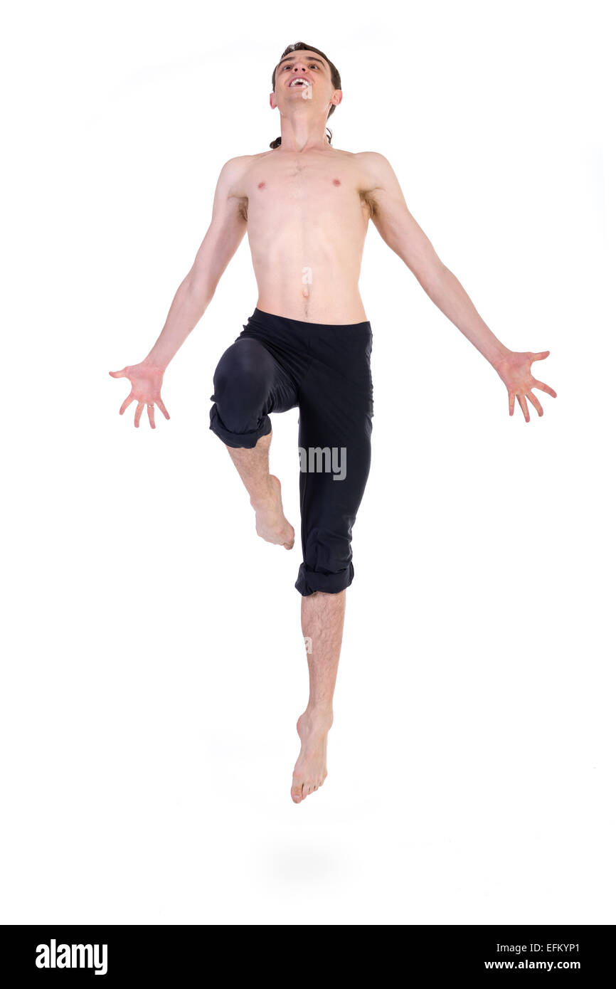 young and stylish modern ballet dancer jumping Stock Photo - Alamy