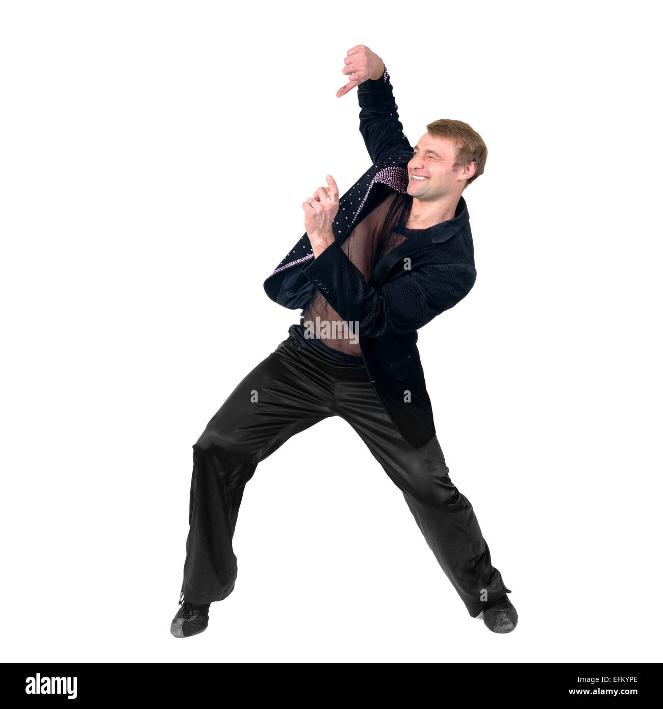 Disco dancer showing some movements Stock Photo - Alamy