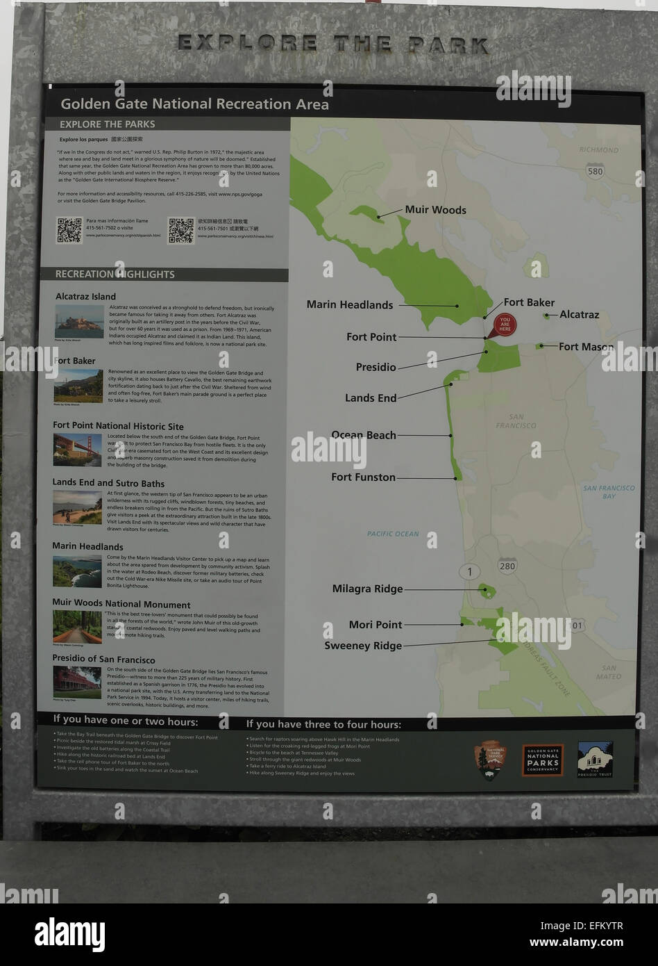 Golden Gate National Park Map