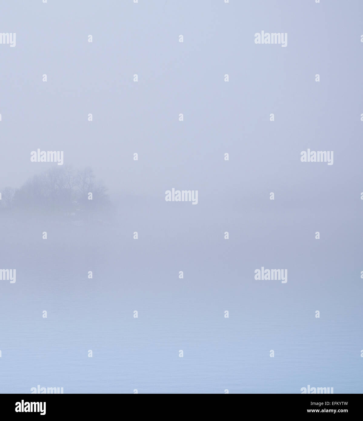 Fog on river Stock Photo - Alamy