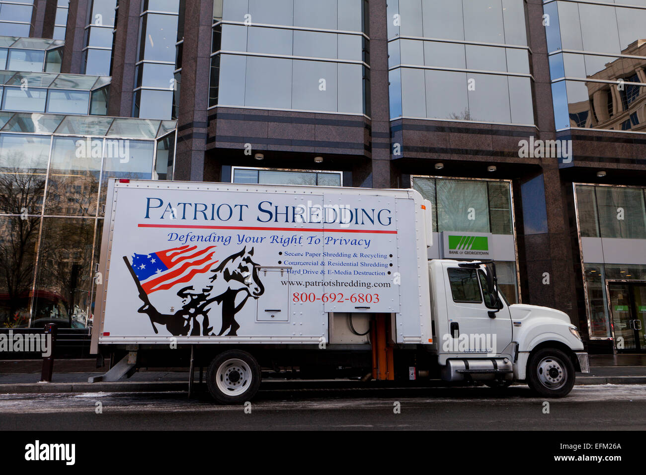 Office paper shredding truck paper hi-res stock photography and images ...