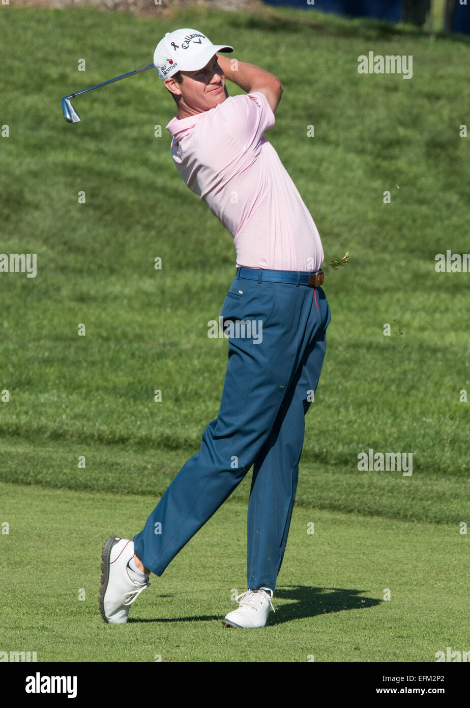 Torery Pines, California, USA. 6th Feb, 2015. Harris English plays his ...