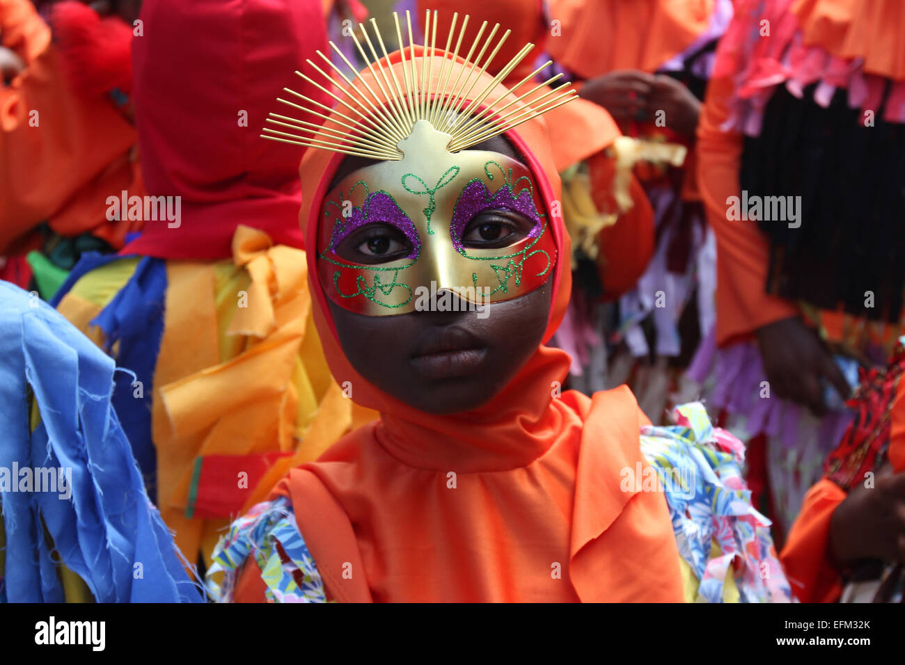 Children perform as Pierrot Grenade characters in the Traditional ...