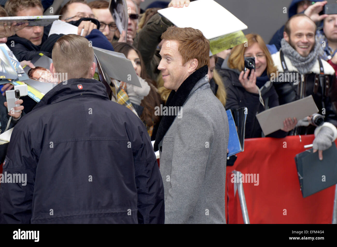 Berlin, Germany. 06th Feb, 2015. Damian Lewis arrives for the 'Queen Of ...