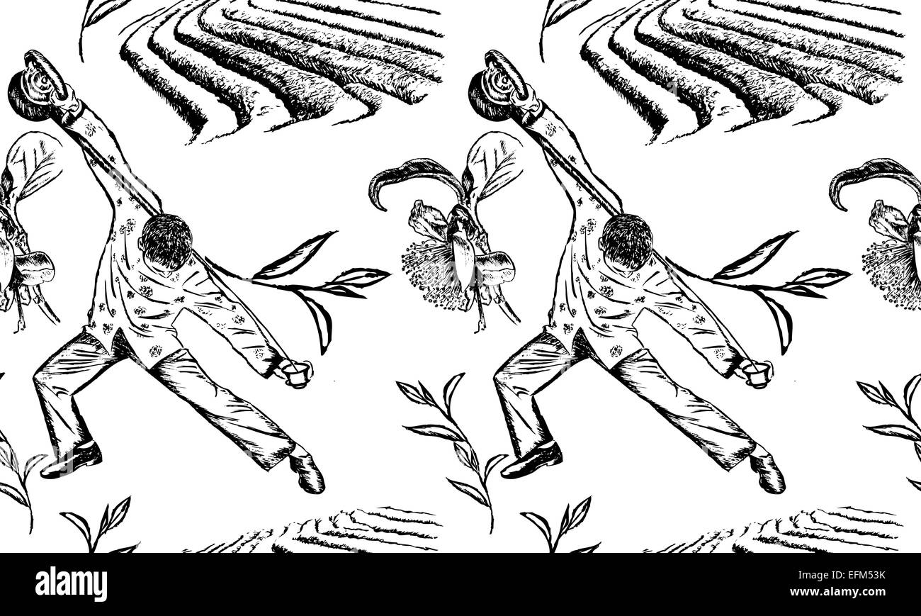 Tea Plantations and attraction tea man Stock Photo - Alamy